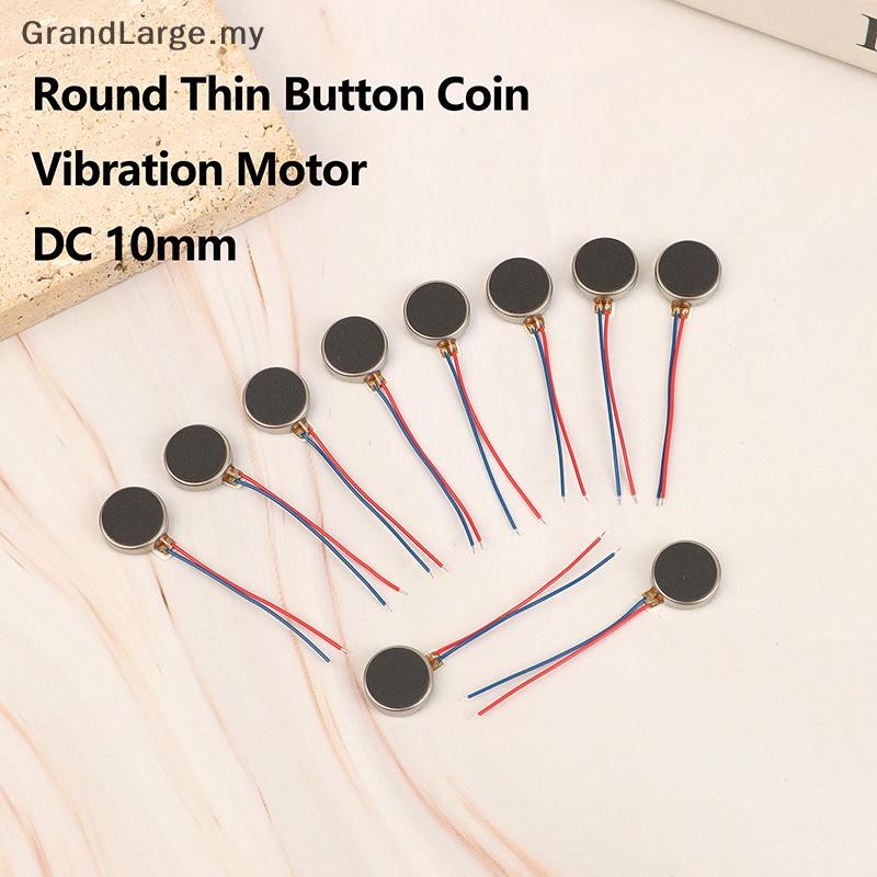GrandLarge.my 10Pcs/Lot Mini Motor DC 3V 12000rpm Flat Coin Button-Type ...