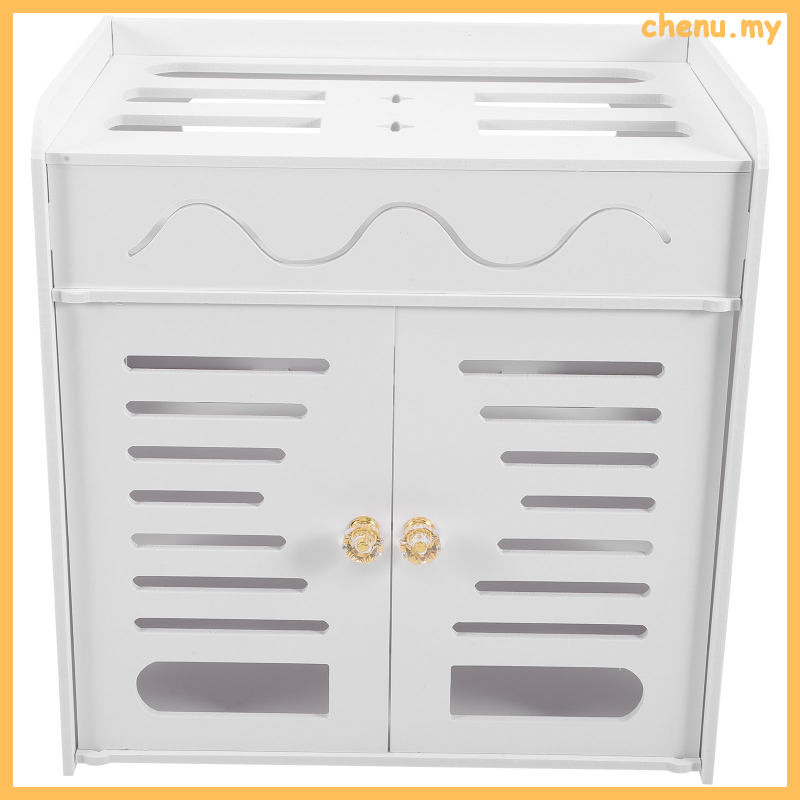 Double Door 4-layer Router Storage Box Cable Storage Case Router ...