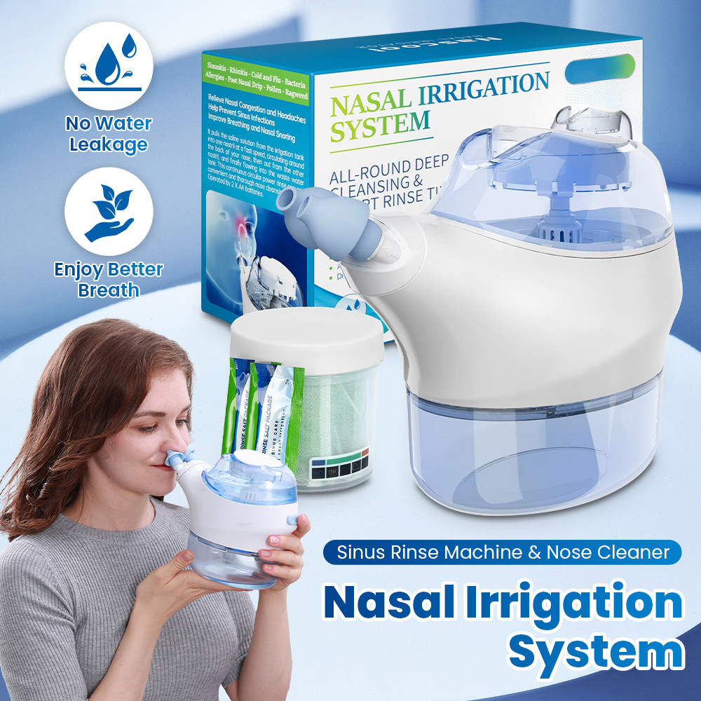 Electric Nasal Irrigation System with 50 SaltPods Suction Irrigator ...
