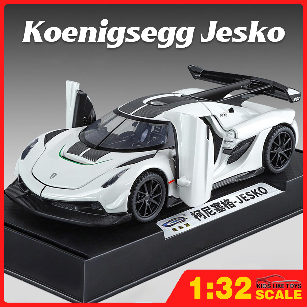 KLT 1:32 Koenigsegg Jesko Supercar Diecast Model Car Alloy Cars Toys ...