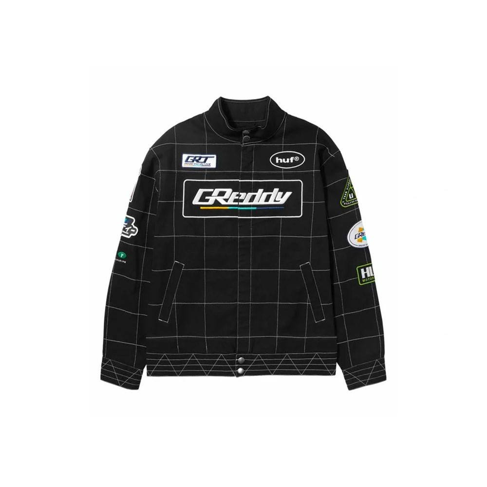 HUF x GREDDY Racing Team Jacket Black Unused | Shopee Malaysia