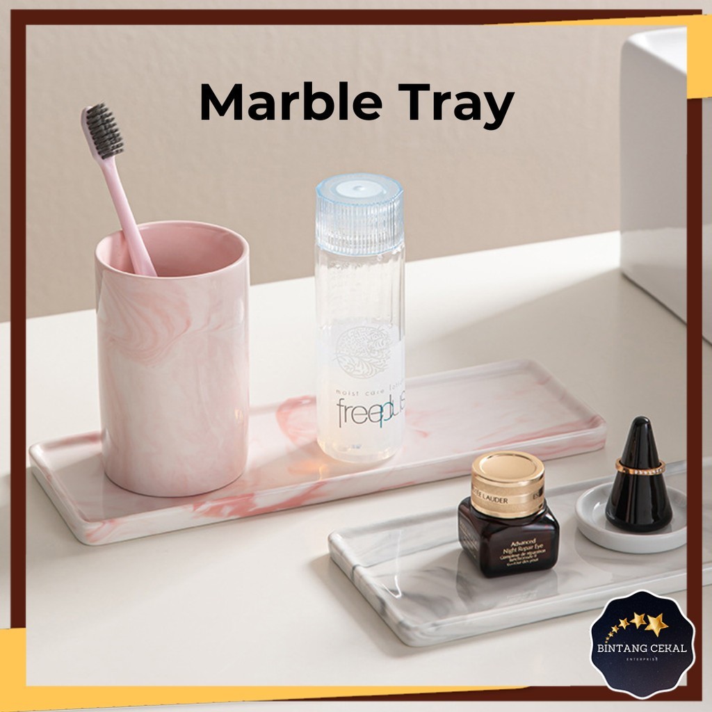 BC Ceramic Luxury Marble Tray Nordic Jewellery Perfume Skincare ...