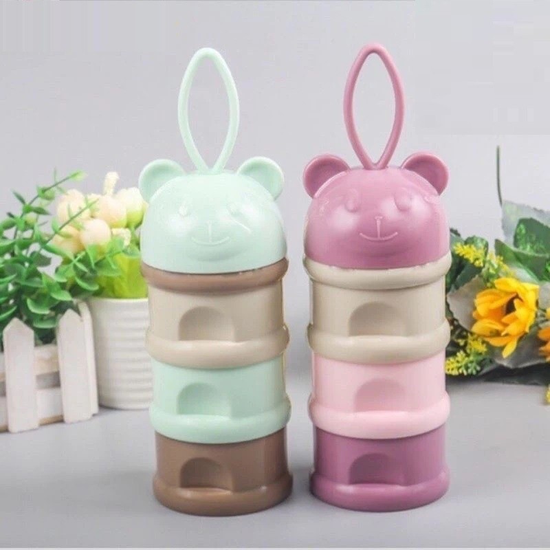3-compartment milk dispenser for babies, safe PP plastic multi-layer ...
