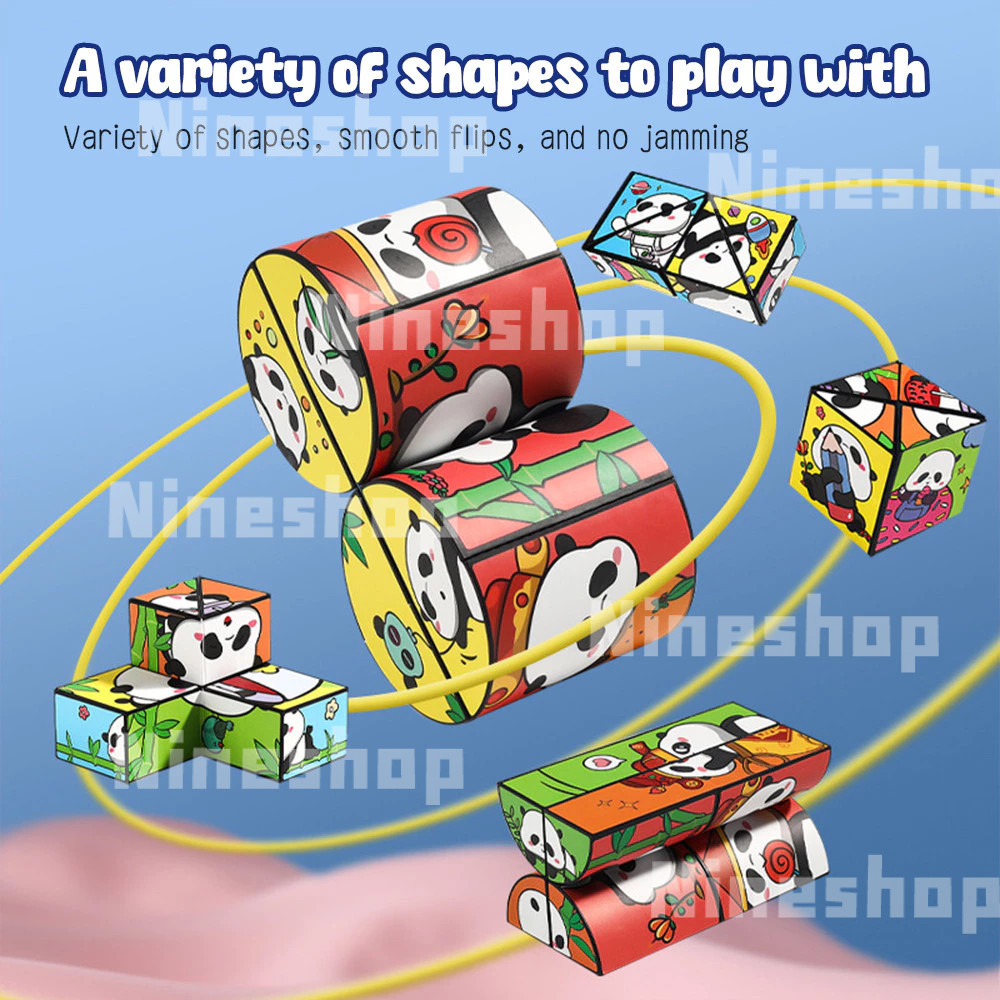Rubik Cube Three-Dimensional Geometric Cute Panda Magic Cube 3D Ever ...