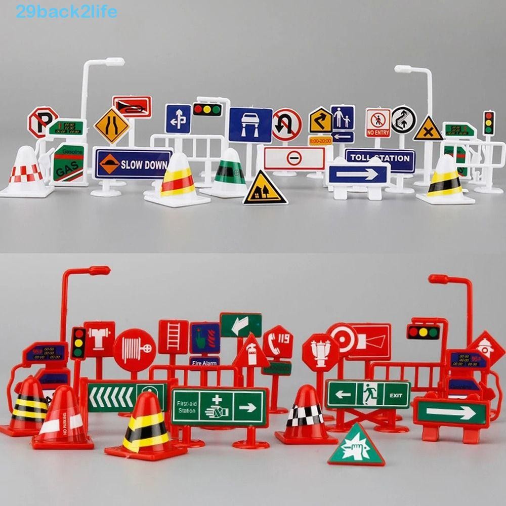 BACK2LIFE Traffic Sign Models, Parking Lot Roadmap Traffic Barrier ...