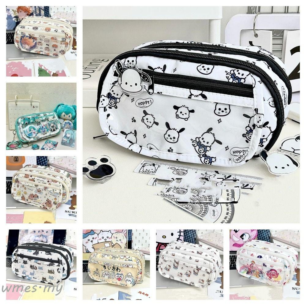 WMES1 Hatsune Miku Pencil Case, Large Capacity Multi Layer Capybara Pen ...