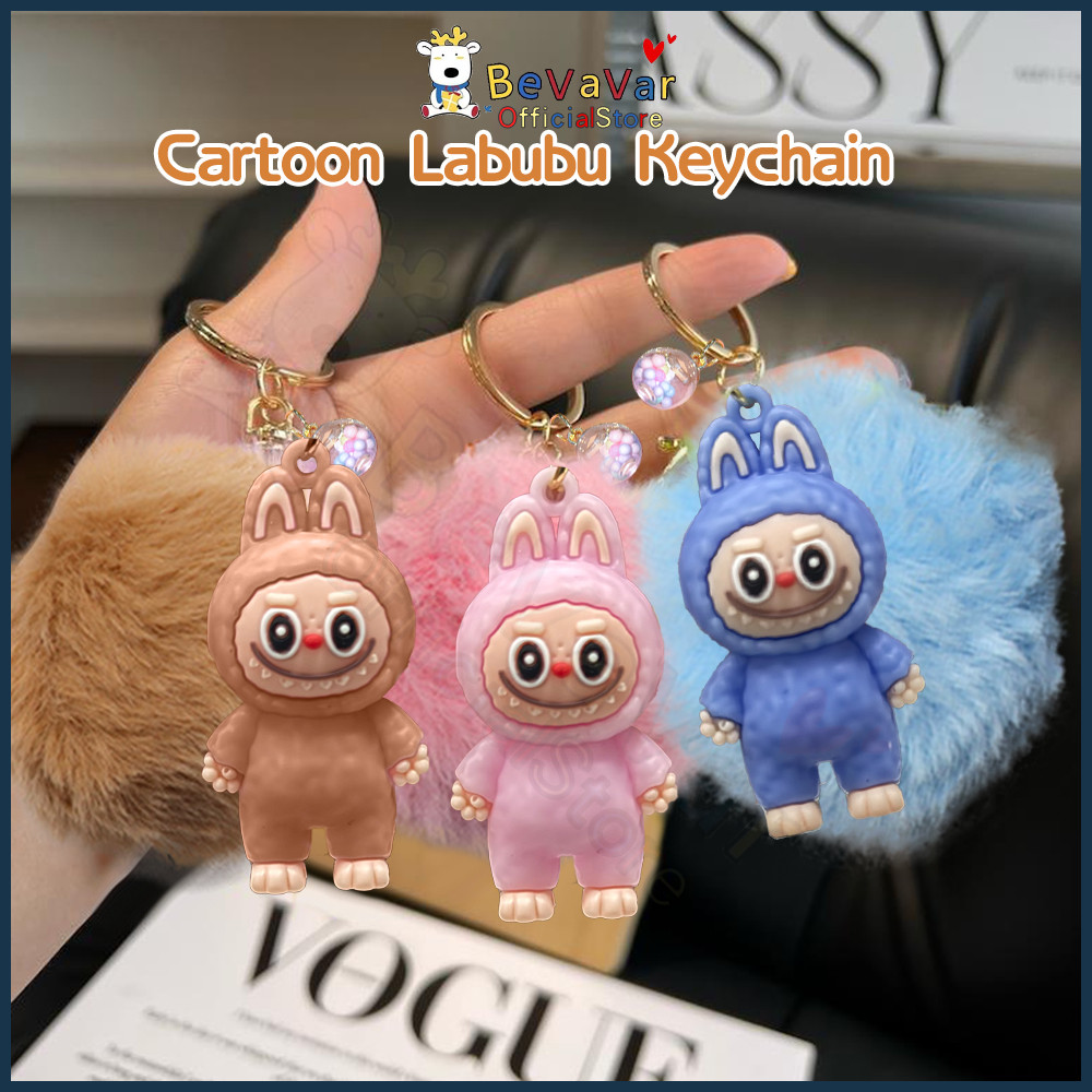 BEVAVAR Cute Labubu Keychain For Bag Labubu Keychain Little Sheep Doll ...