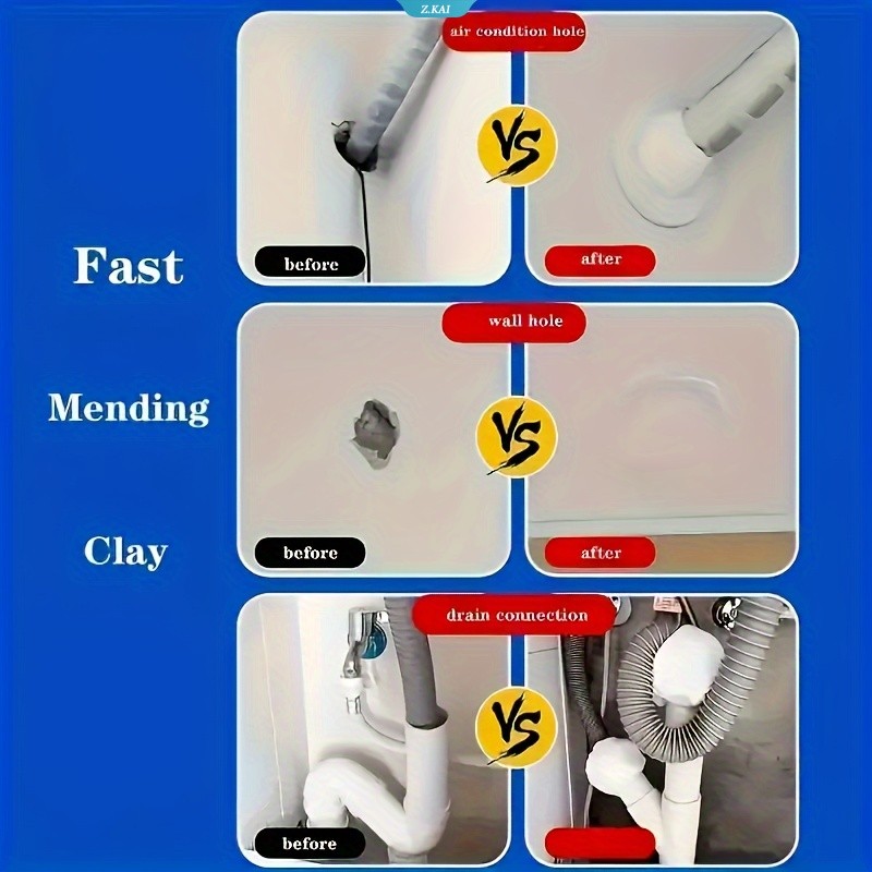 Air Conditioning Hole Sealant Putty, Pipe Sealing Compound, Home Wall ...