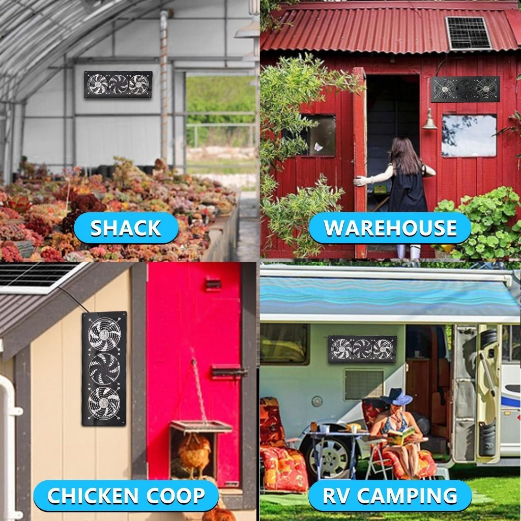Rumah hijau dan kipas sesuai untuk ekzos tenaga solar. Selengkap 25w ...