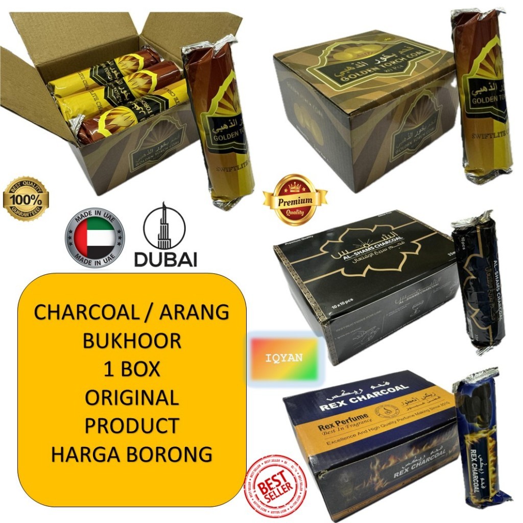 { BOX SET } CHARCOAL ARANG BUKHOOR BAKHOOR BOX SET GOLDEN CHARCOAL REX ...