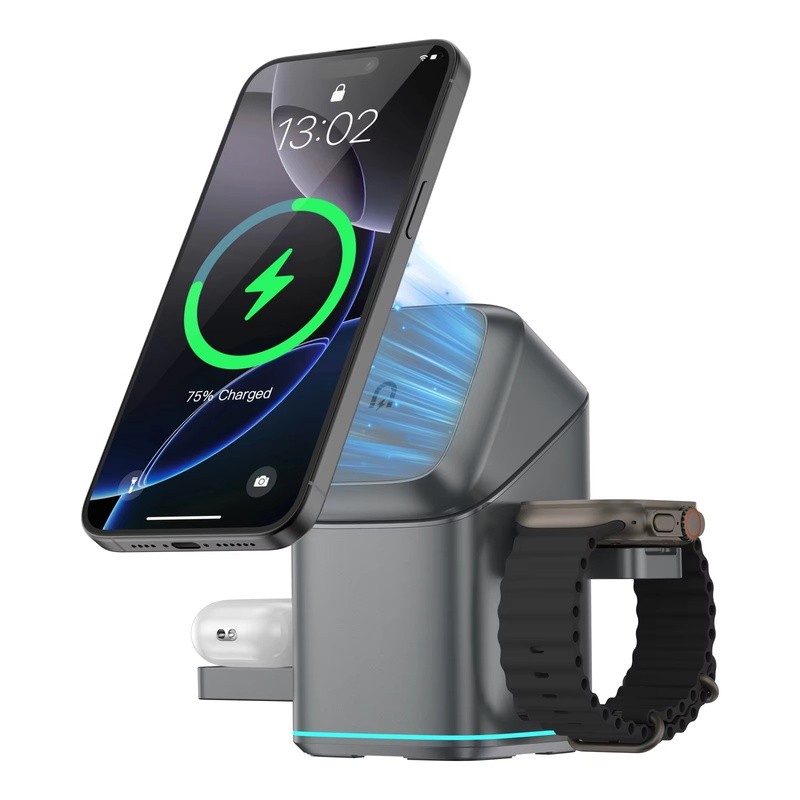 Phone Magnetic Wireless Charging Station 15W Fast Charging Touch ...