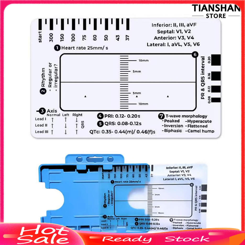 [TTS]♥Transparent 7-Step Ruler Measuring Tool Compact Design Portable ...