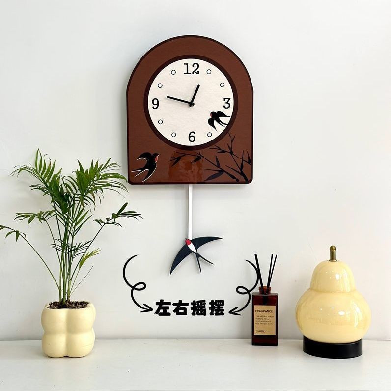 Medieval French Wall Clock Silent Retro Clock For Living Room Dining ...