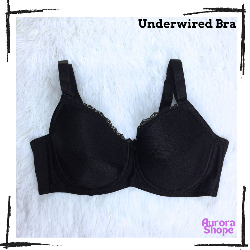 Eva Underwired Comfortable Bra Full Cup | Berdawai | 34B-40C | Black ...