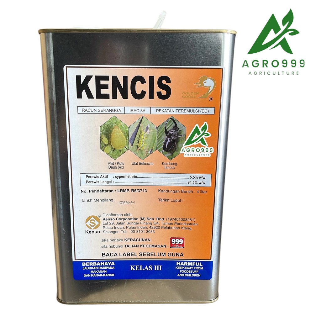 4L KENCIS KENSO (Sama Dengan Hextar CMC Cyper ) Cypermethrine Racun ...
