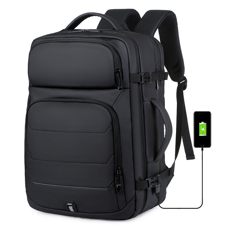 40L Expandable Backpacks USB Charging Port 17 inch Laptop Bag ...