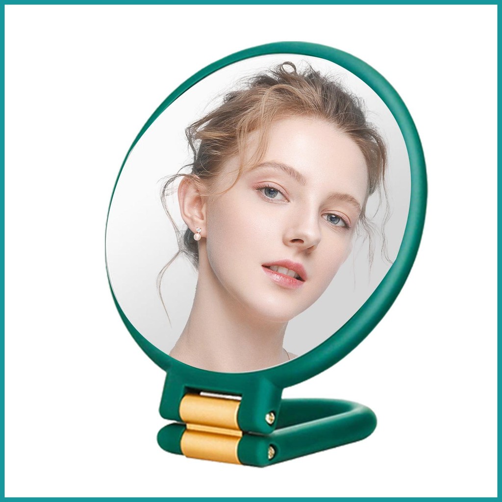 Personal Makeup Mirrors Round Double Side Tabletop Mirror with Stand ...