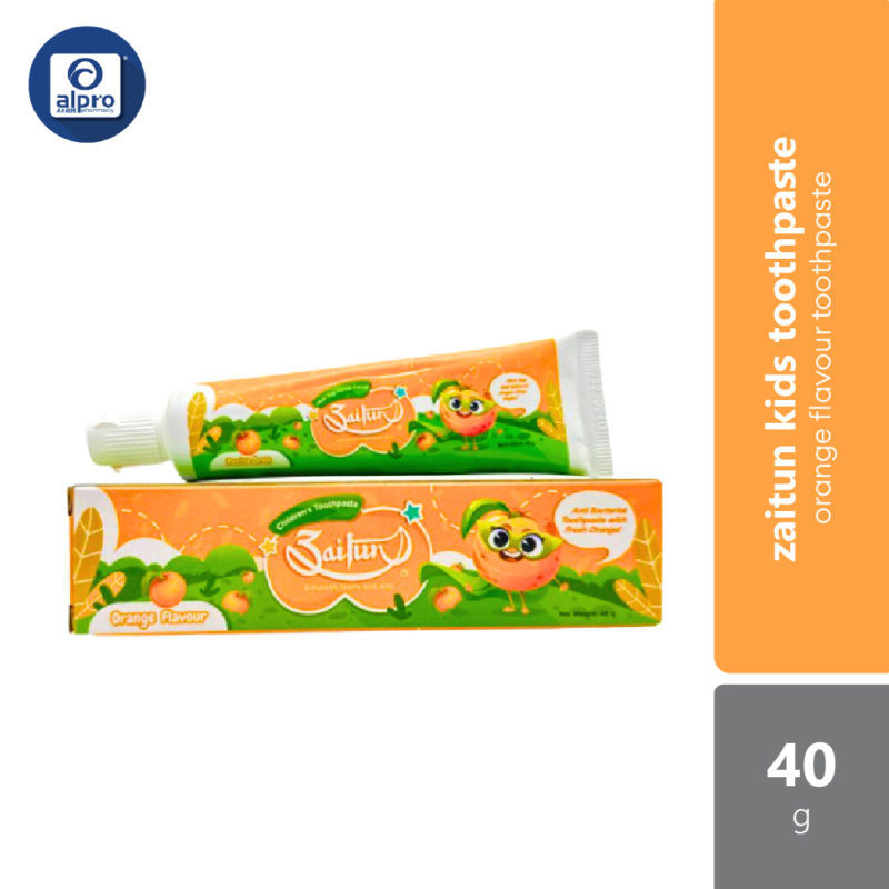 Zaitun Orange Kids Toothpaste 40g | Safe To Swallow For Kids | Shopee ...