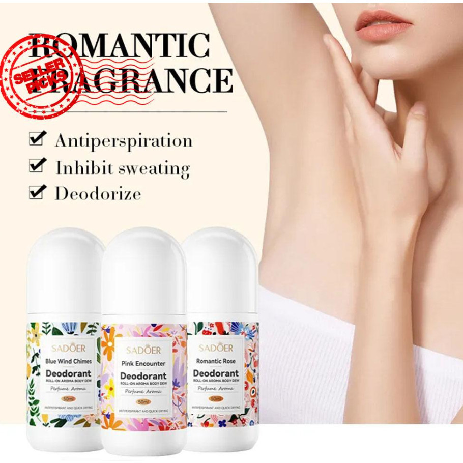 SADOER Deodorants Anti Perspirant Roll on Long Lasting Aroma 50ml Deodorant Body Care Scent ...