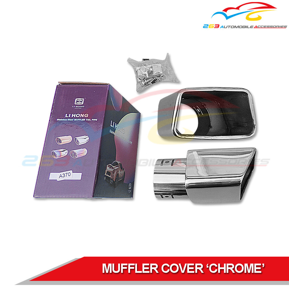 UNIQUE SHAPE UNIVERSAL CAR EXHAUST MUFFLER TIP STAINLESS STEEL STRAIGHT ...