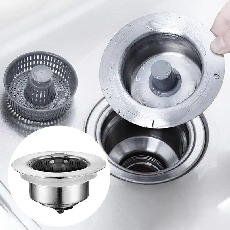 Kitchen Sink Stopper Drain Pop Up Sink Aid Anti Clogging Food Debris ...