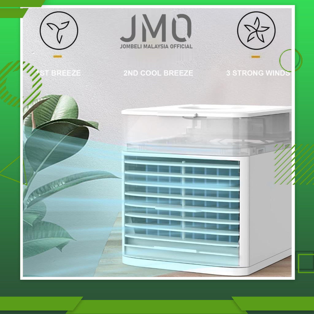 [JMO] USB Mini Portable Air Conditioner Humidifier Purifier Sterilization Air Cooler Fan Office ...