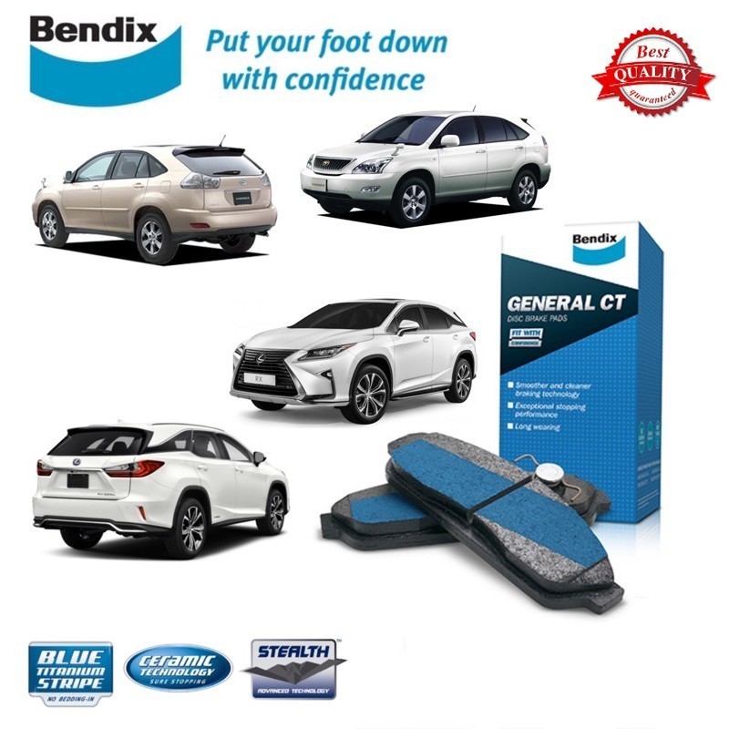 Original Bendix DB1518GCT Rear Brake Pad - Toyota Harrier ACU30 MCU30 ...