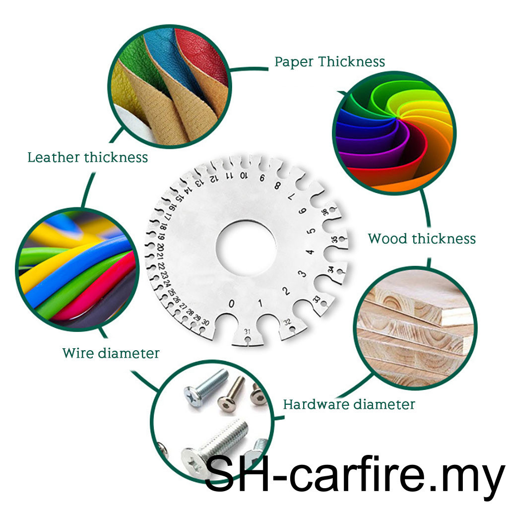 1/2/3 AWG SWG Wire Gauge Measuring Tools Stainless Carpenter Tools Dual ...