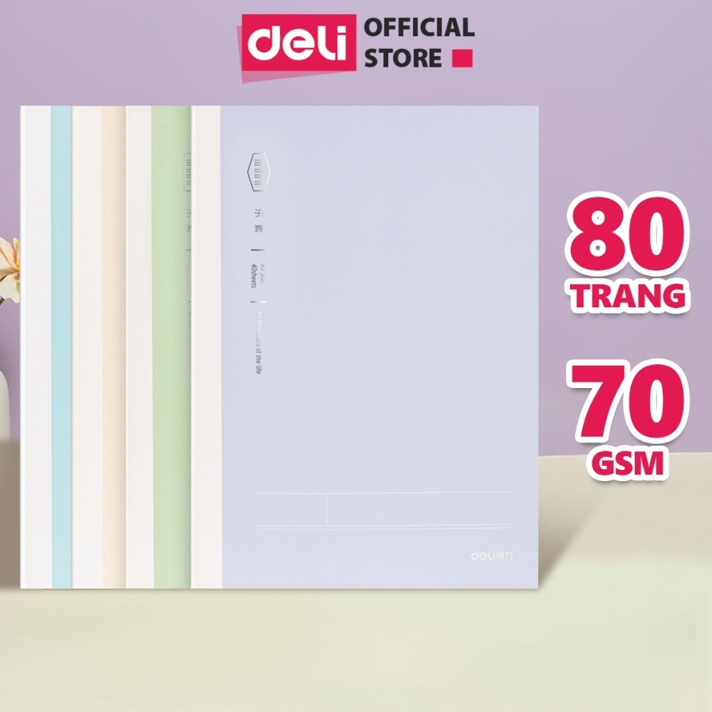 Stitched Notebook 80 Pages Pastel Color Deli Horizontal Lines Size A5 ...