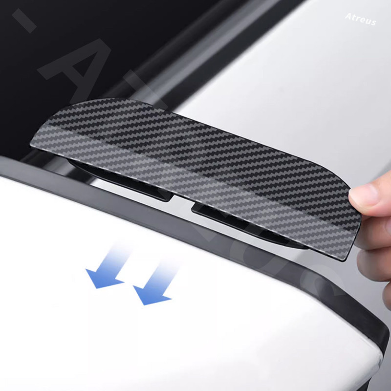 Honda Car Side Rear View Mirror Rain Eyebrow Visor Carbon Fiber Look ...