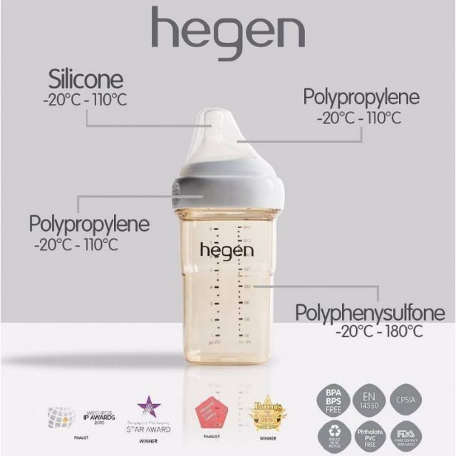 Hegen PCTO Feeding Bottle PPSU 150ML 240ML 330ML / 5OZ 8OZ 11OZ Bottle Drinking Bottle Teat ...