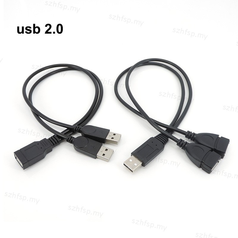 USB2.0 USD A 1 Male female Plug To 2 male Female Socket USB 2.0 ...