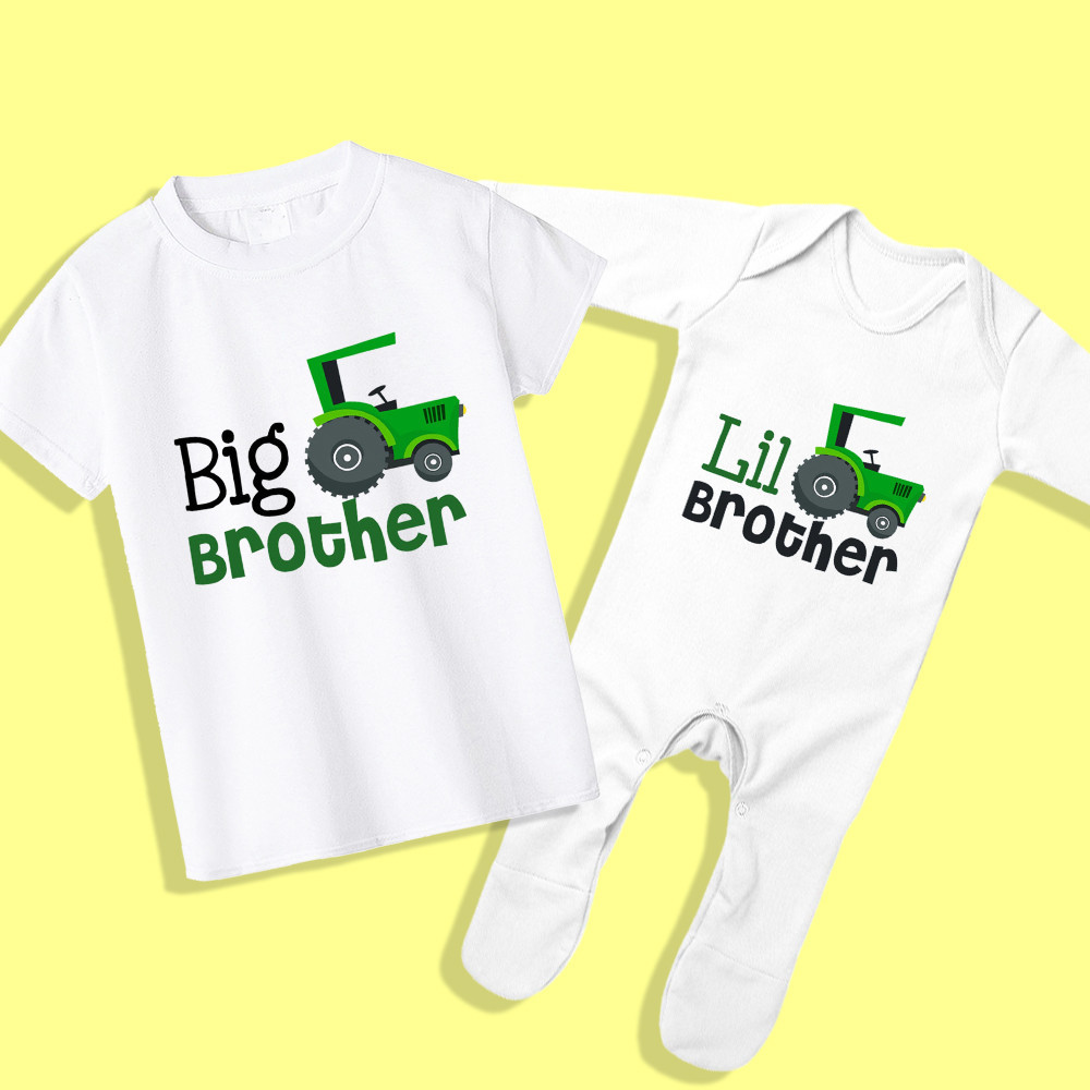 Big Brother Lil Brother Design Matching Clothes Siblings Matching T ...