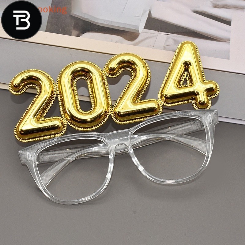 TB 2024 Number Styling Glasses Funny New Year Eyeglass Frames ...