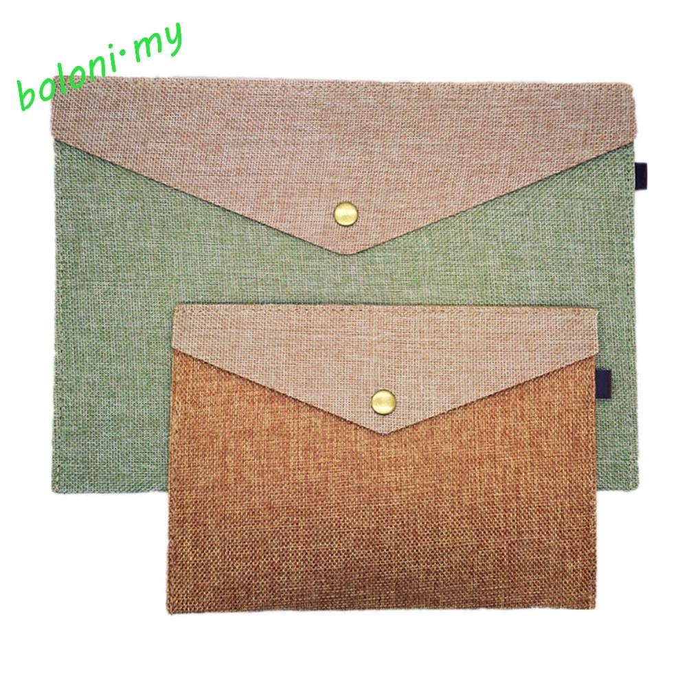 [COD] File Envelopes Storage A4/A5 Document Bag Imitation Linen Canvas ...