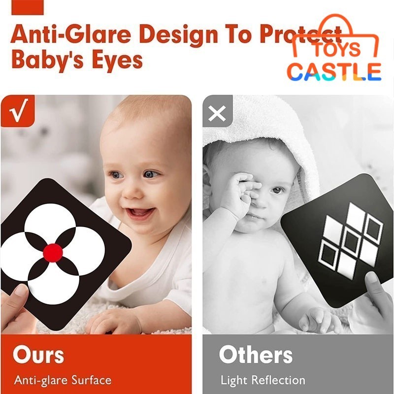 [Fast Shipping]Montessori Baby Flash Card Baby Visual Stimulus Cards 0 ...