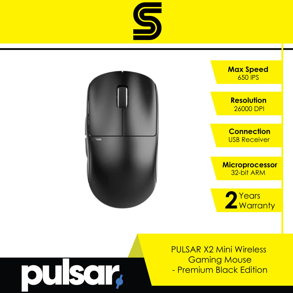 PULSAR X2 Mini Wireless Gaming Mouse - Premium Black Edition | Shopee ...