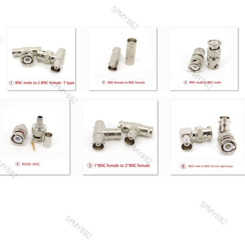 RG59 Q9 Coaxial Cable 2way BNC male female to right angel BNC male ...