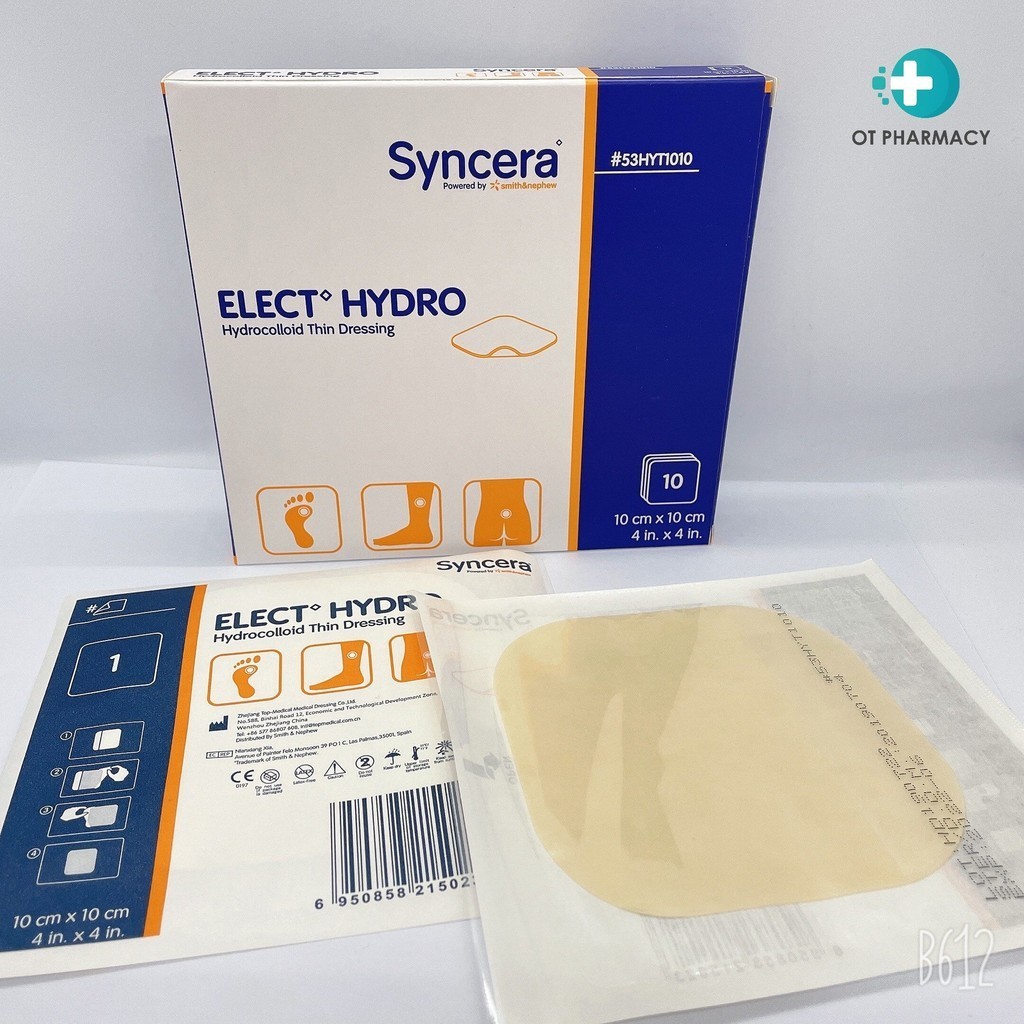 Smith & Nephew Syncera Elect Hydro Hydrocolloid THIN Dressing 10cm x ...