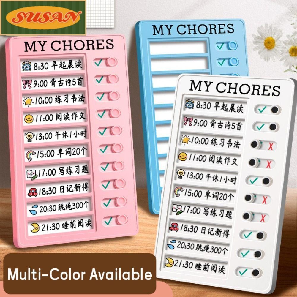 SUSANS Daily Planner Memo, Plastic Reusable My Chores Checklist, High Quality My Chores ...