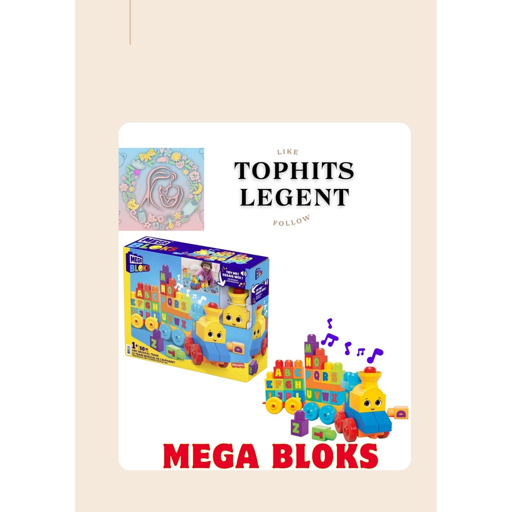 Mega Bloks ABC Alphabet Train Fisher Price : A Musical Learning ...
