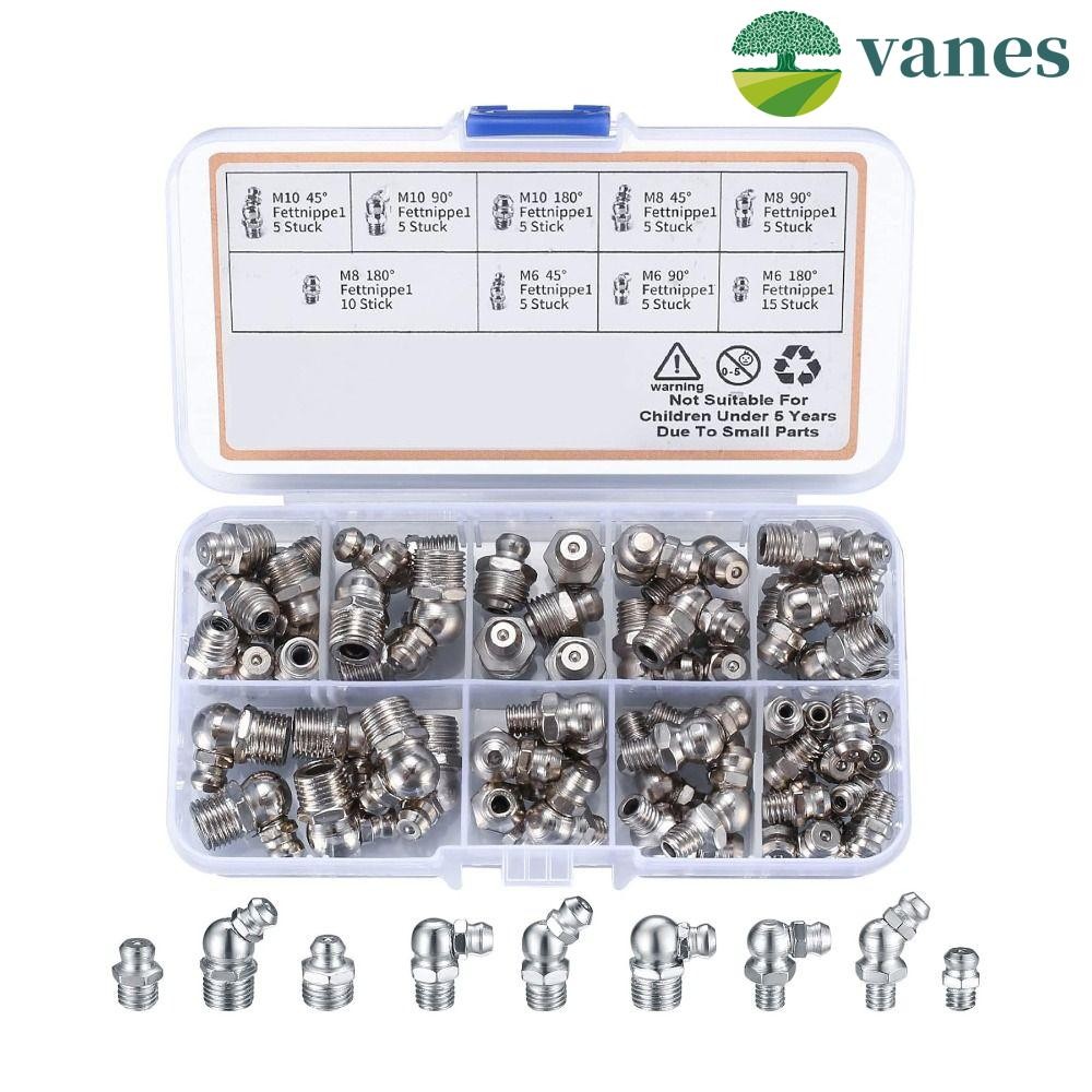 VANES 60pcs Grease Nipple Fittings, M6 M8 M10 Metric System Butter ...