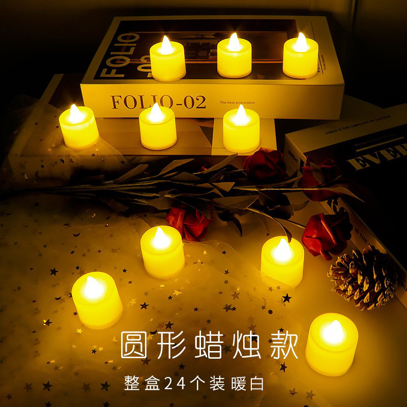 Heart-shaped Confession Electronic Candle Scene Layout Tanabata ...