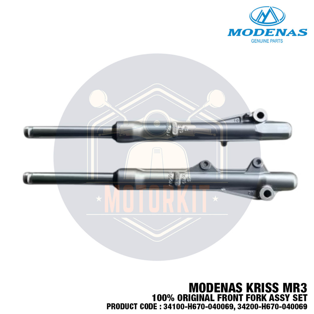 MODENAS KRISS MR2 MR3 DISC 100% ORIGINAL FRONT FORK ASSY DEPAN 34100 ...