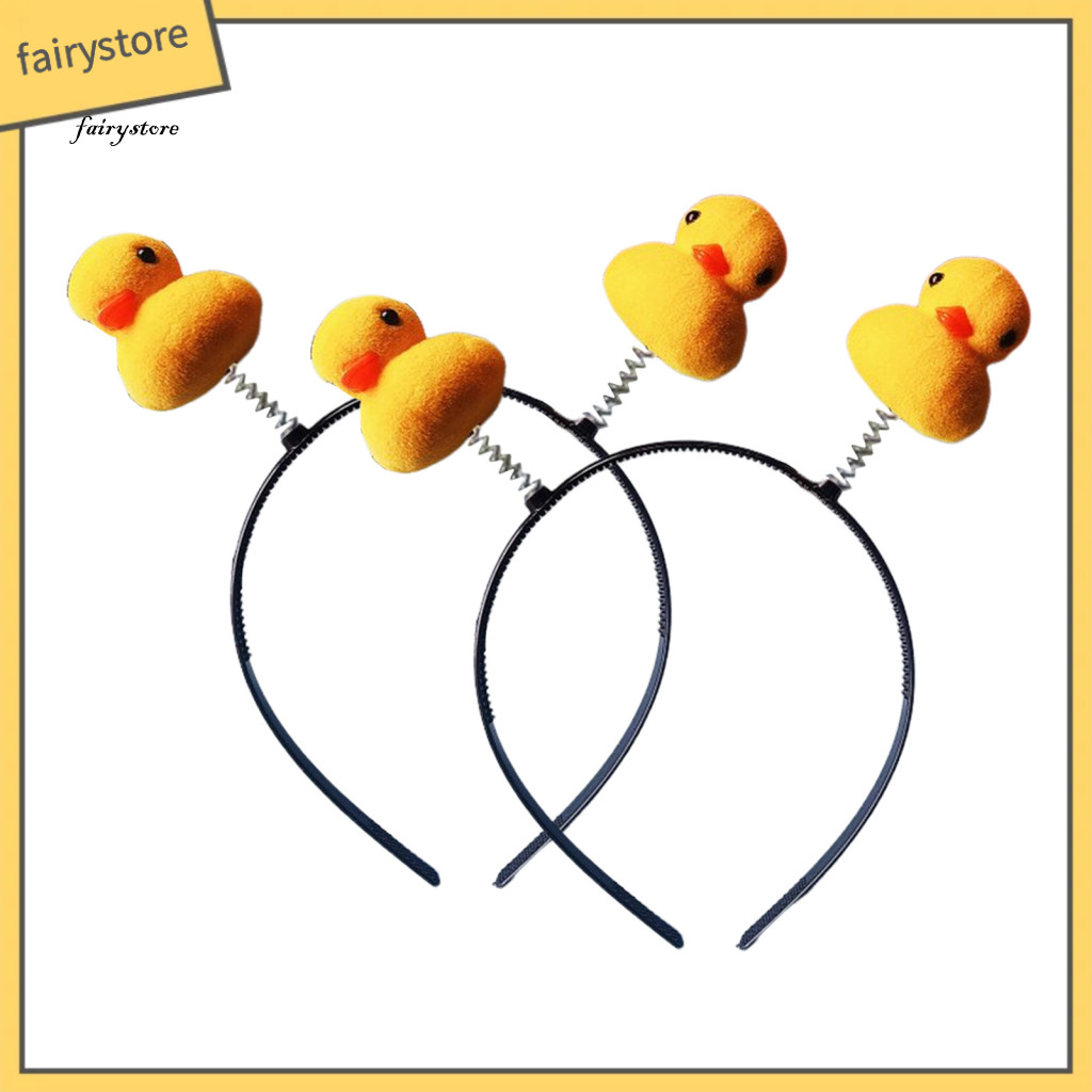 Fairystore| Spring Design Hair Hoop Adorable Yellow Duck Headband for ...