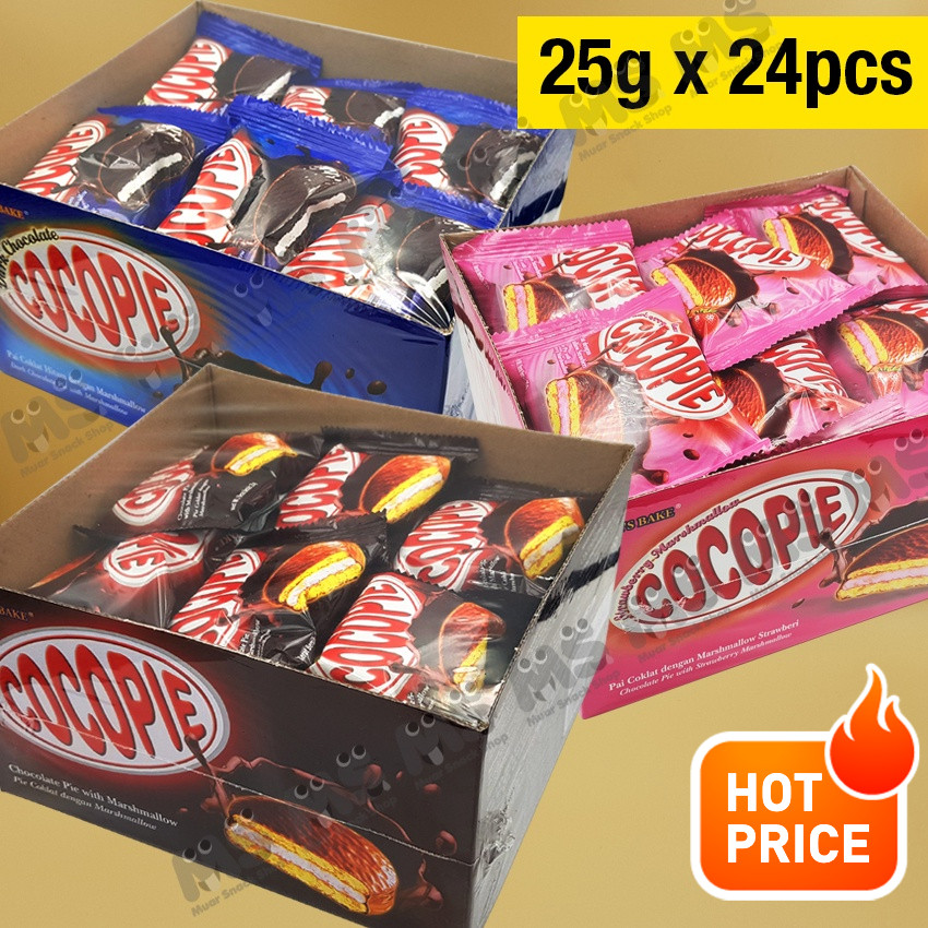 Cocopie Chocolate / Dark Chocolate / Strawberry / Banana (24's x 25g ...