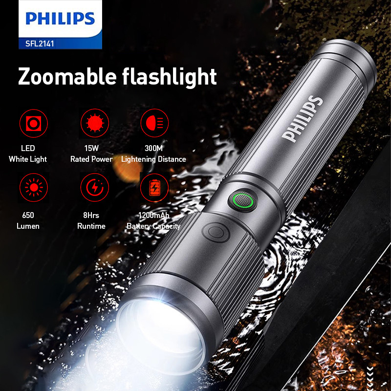 Philips Zoom Flashlight Stepless Dimming | Shopee Malaysia