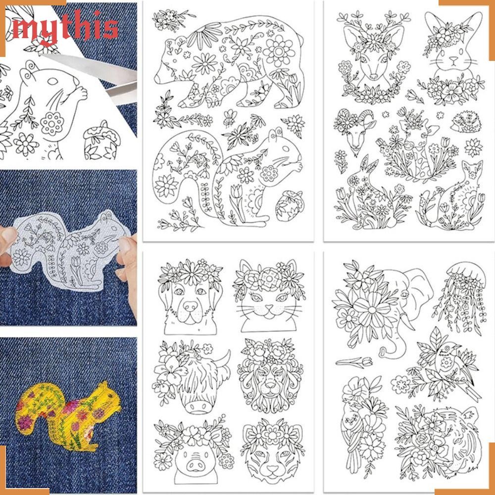 [MYTHIS] 4 Sheets Water Soluble Hand Sewing Stabilizers, DIY Handmade ...