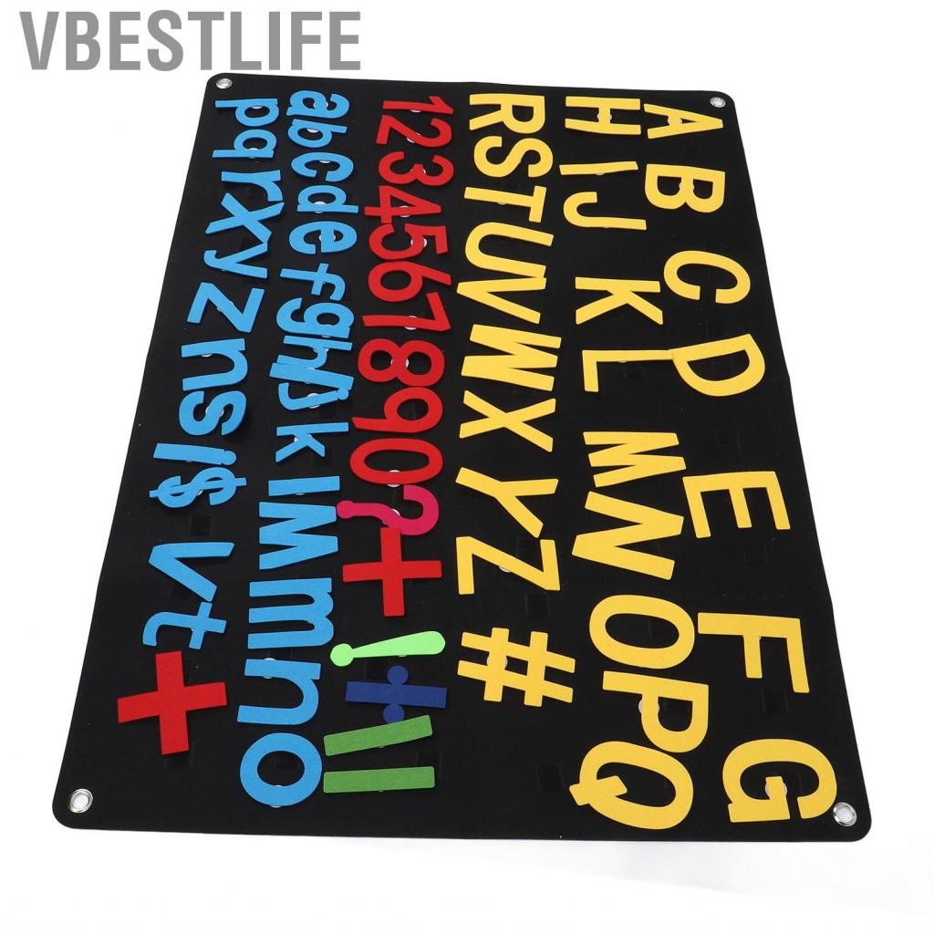 VBESTLIFE Alphabets Letters Numbers Felt Board Math Symbols ABC ...