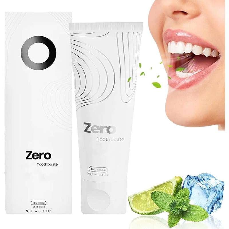 Zero Toothpaste 10% Nano-Hydroxyapatite for Advanced Enamel Protection, Fluoride-Free, 4 oz (2 ...
